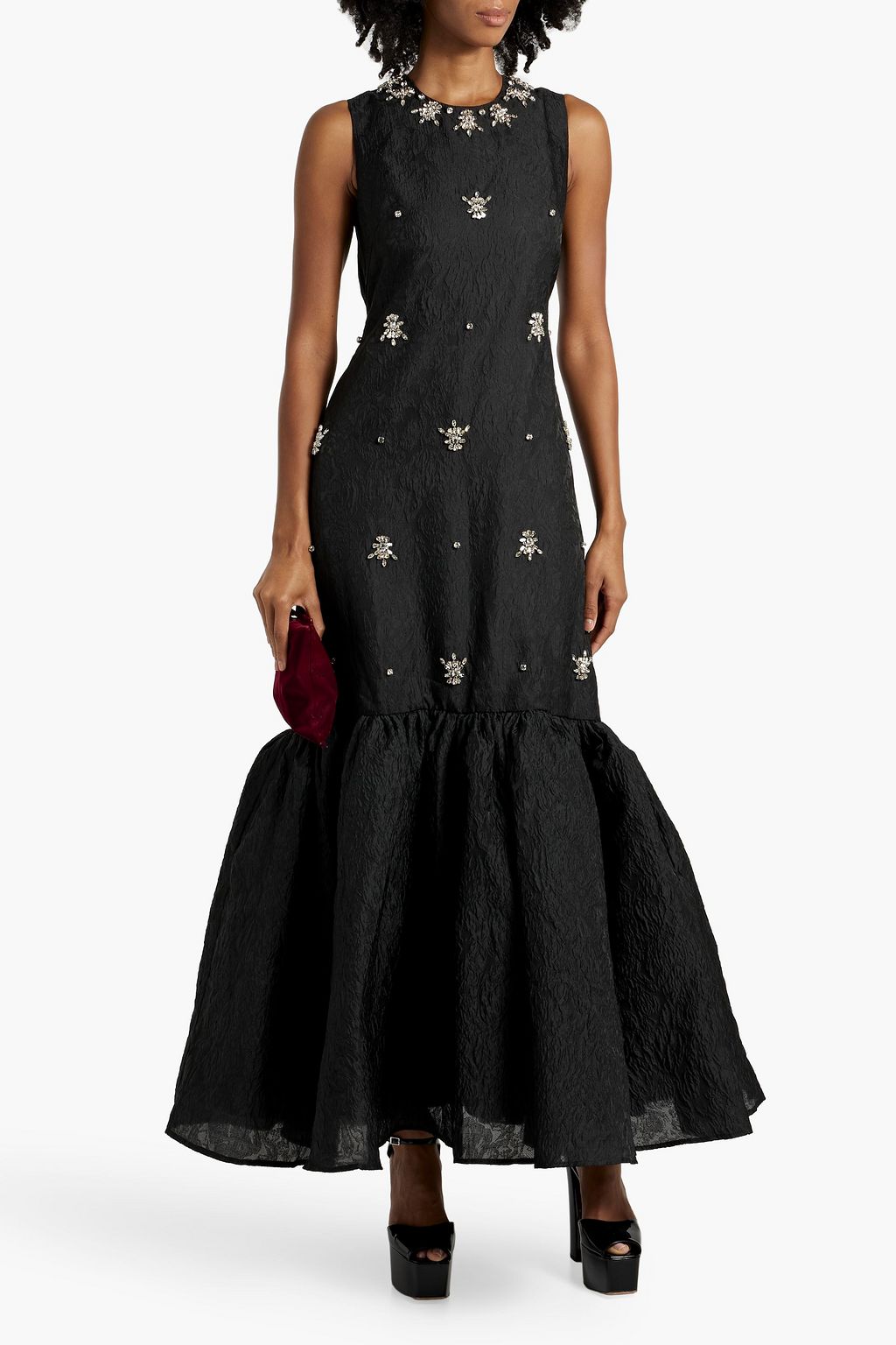 Amarice crystal-embellished cloqué gown by HUISHAN ZHANG: Stunning ...