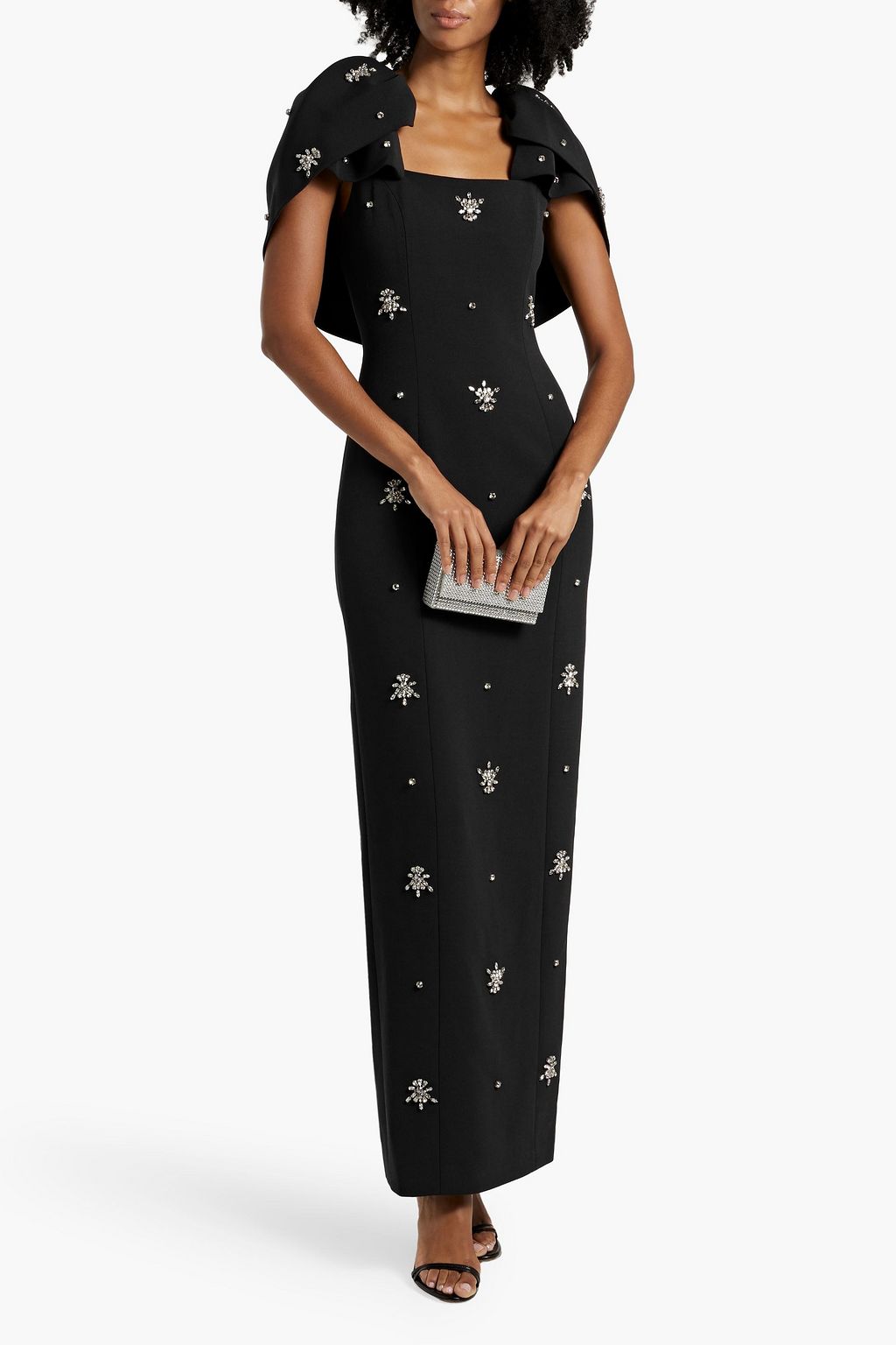 HUISHAN ZHANG Adelaide Cape Crystal-Embellished Gown – Fashion-Forward ...