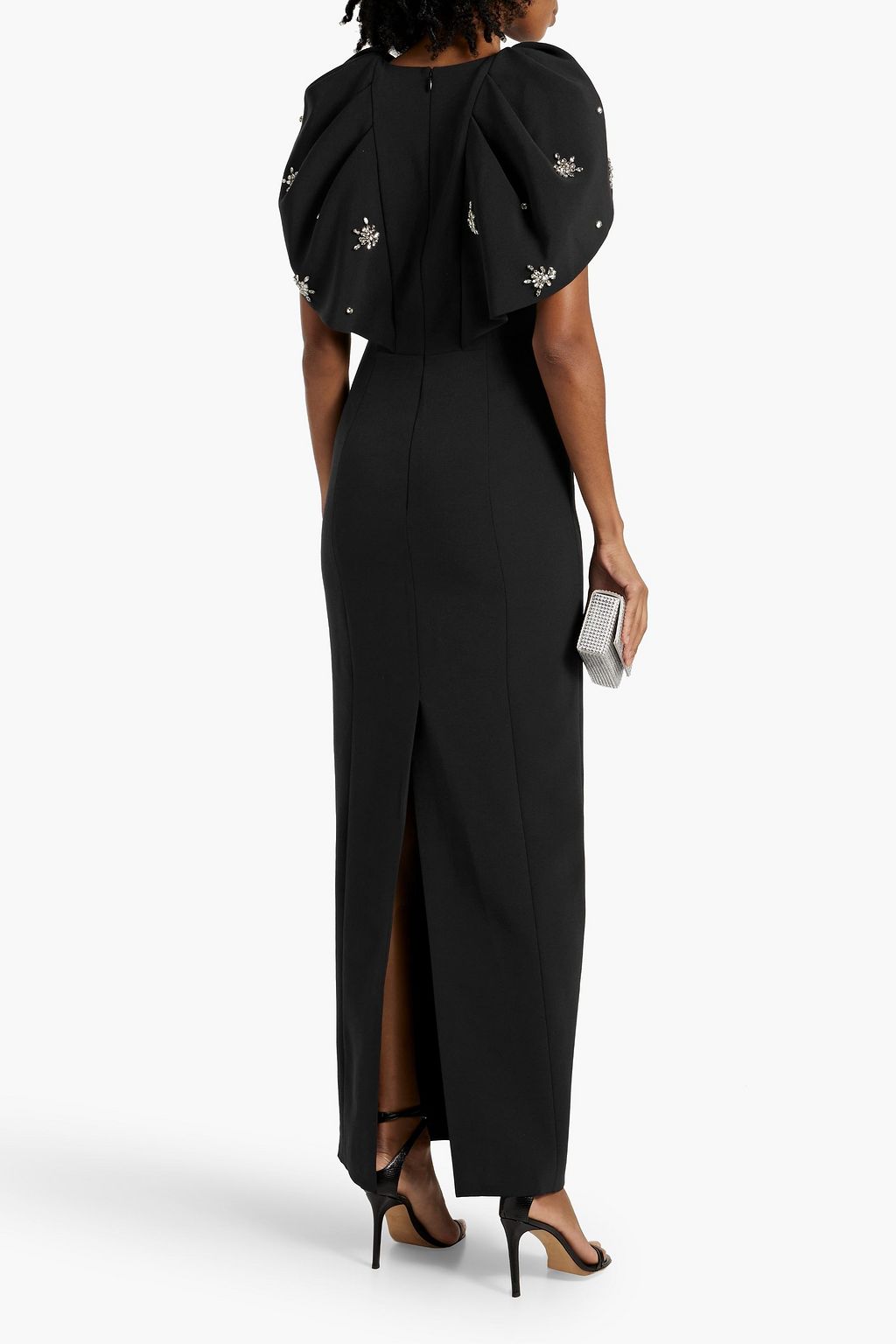 HUISHAN ZHANG Adelaide Cape Crystal-Embellished Gown – Fashion-Forward ...